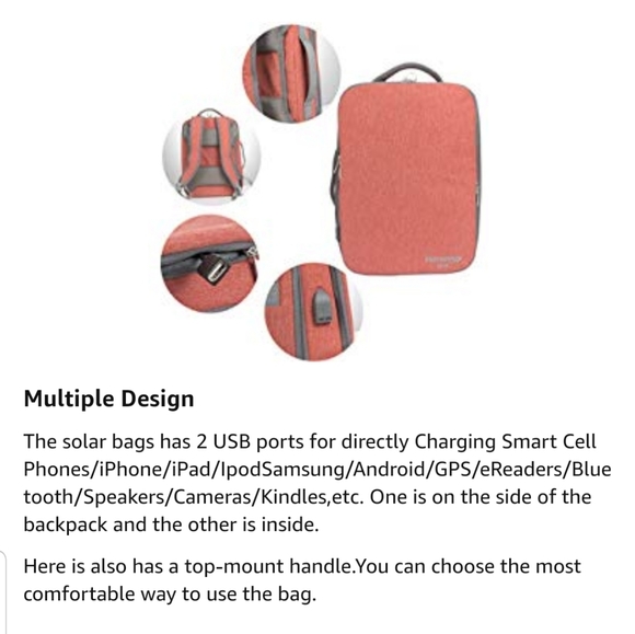 Hanergy | Bags | Nwt Hanergy Solar Power Backpack | Poshmark